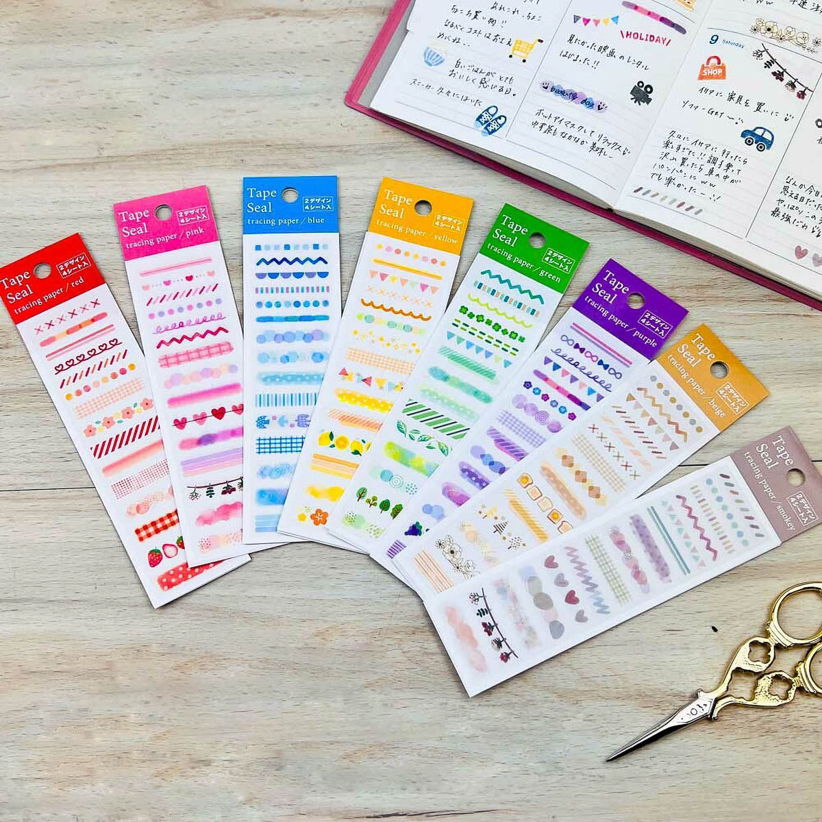Deko-Sticker - Pine Book - Tracing Paper Tape Sticker – Maido Okini